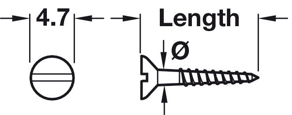 Wood Scr Sgl Slot Prt Csk D2.5x20mm NPS – B K Services