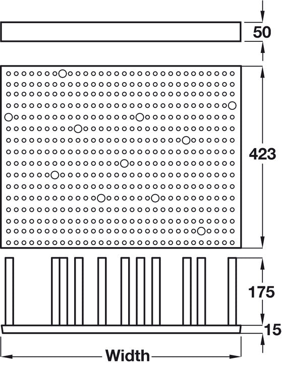 Plate Stack Insert 900mm 9Pegs Oak – B K Services